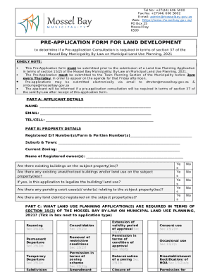 Mossel Bay Municipality Town Planning Doc Template | pdfFiller