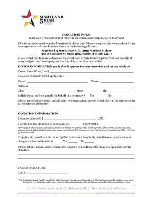 Fillable Online Donation Information & Form Fax Email Print - pdfFiller