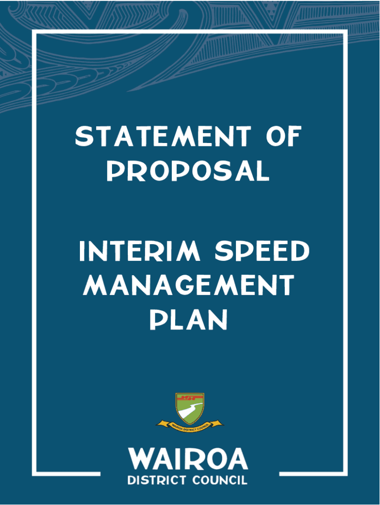 Fillable Online STATEMENT-OF-PROPOSAL-Interim-Speed-Management ... Fax ...
