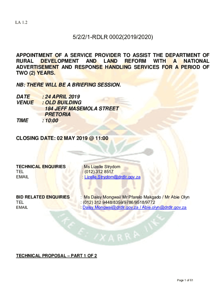 Fillable Online RURAL DEVELOPMENT AND LAND REFORM WITH A NATIONAL Fax ...