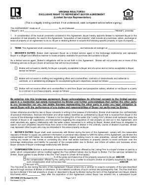 Fillable Online How To Fill Out A Buyer Representation Agreement In VA Fax Email Print - pdfFiller