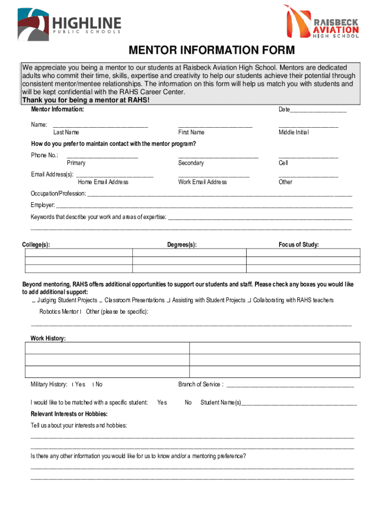 Fillable Online The 7 Key Elements of a Successful Mentoring Program Fax Email Print - pdfFiller