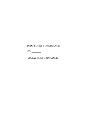 Fillable Online Todd County Social Host ordinance-Public Comment Fax ...