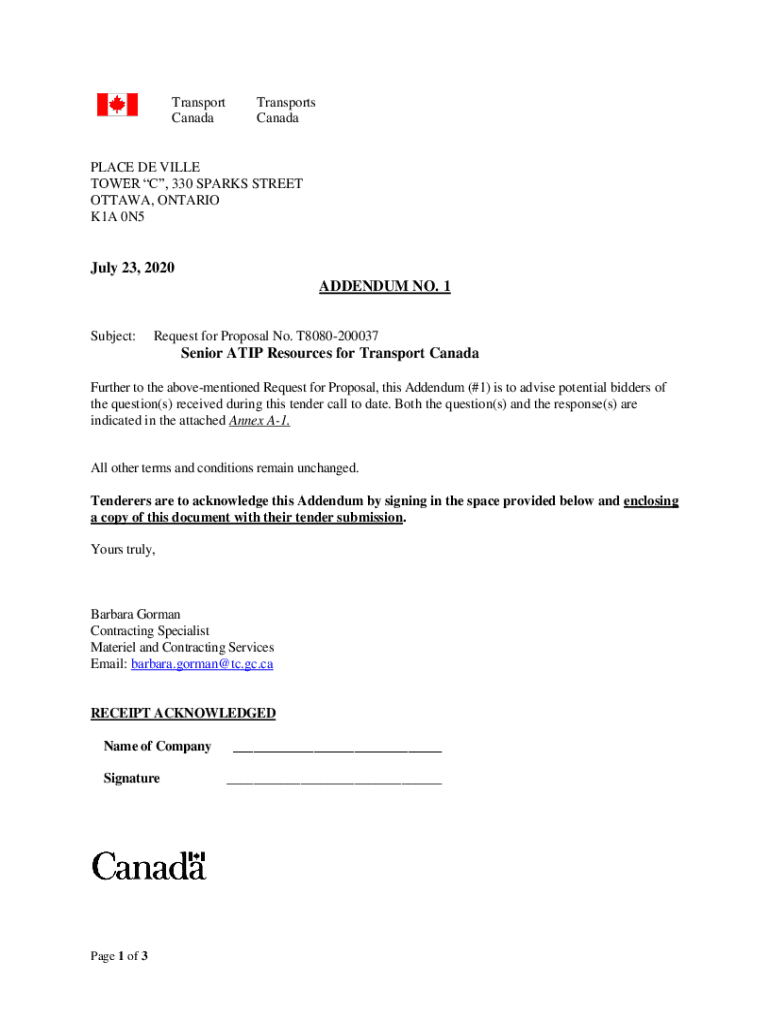 Fillable Online Transport Canada Civil Aviation Standards Branch (AART ...