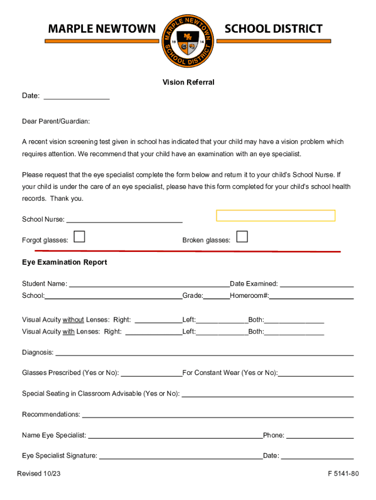 Fillable Online SCHOOL VISION SCREENING GUIDELINES - p12.nysed.gov Fax ...
