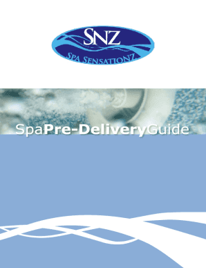 Fillable Online Hot Tub Outpost Pre-Delivery Guide Fax Email Print ...