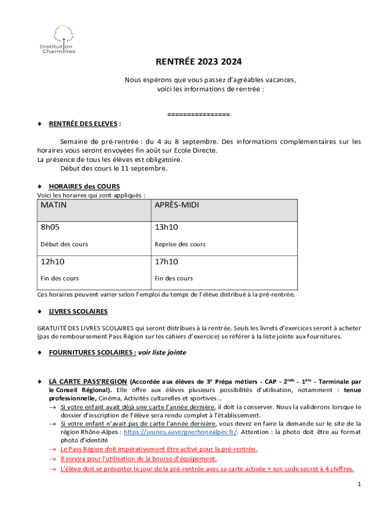 Remplissable En Ligne Pour les intresss, voici le calendrier scolaire de la ... Fax Email ...