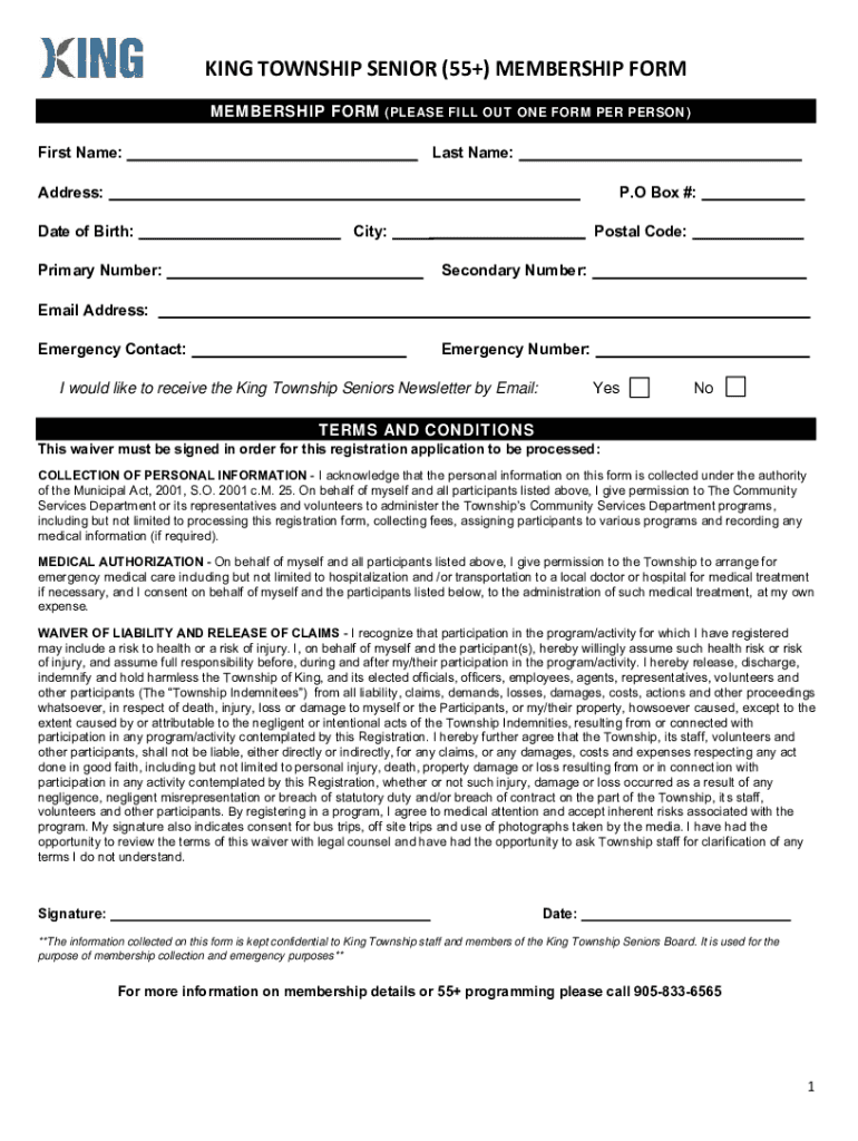 Fillable Online KCSC MEMBERSHIP FORM 2023 Fax Email Print - pdfFiller