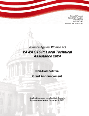 Fillable Online Violence Against Women Act (VAWA) Grant Program Fax ...