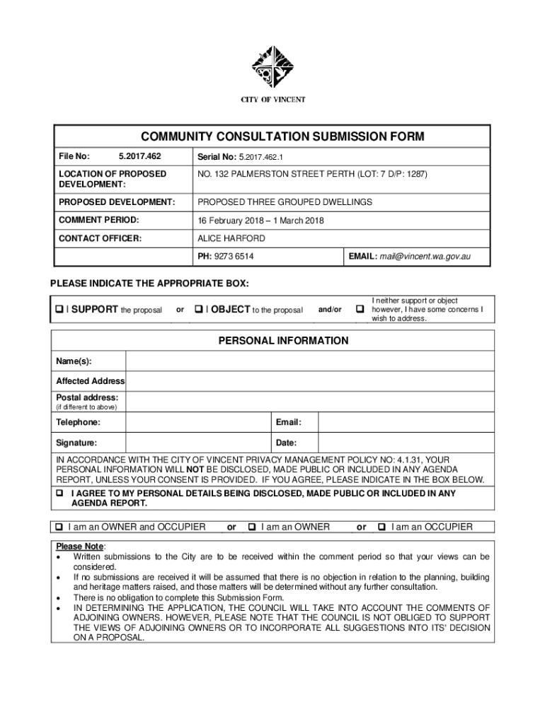 Fillable Online D18 21682Planning - Advertising - Community ...