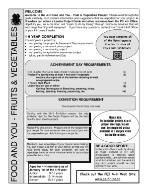 Fillable Online revised Foods & You - Fruits & Vegetables Fax Email ...