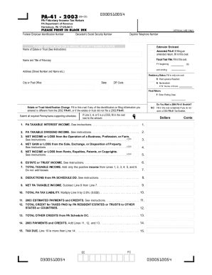 Fillable Online 2003 PA-41/PA Schedule OC/L (PA-41 OC/L). Forms ...