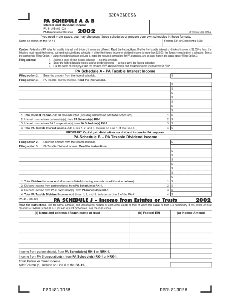 Fillable Online 2016 Personal Income Tax Forms - PA Department of ...
