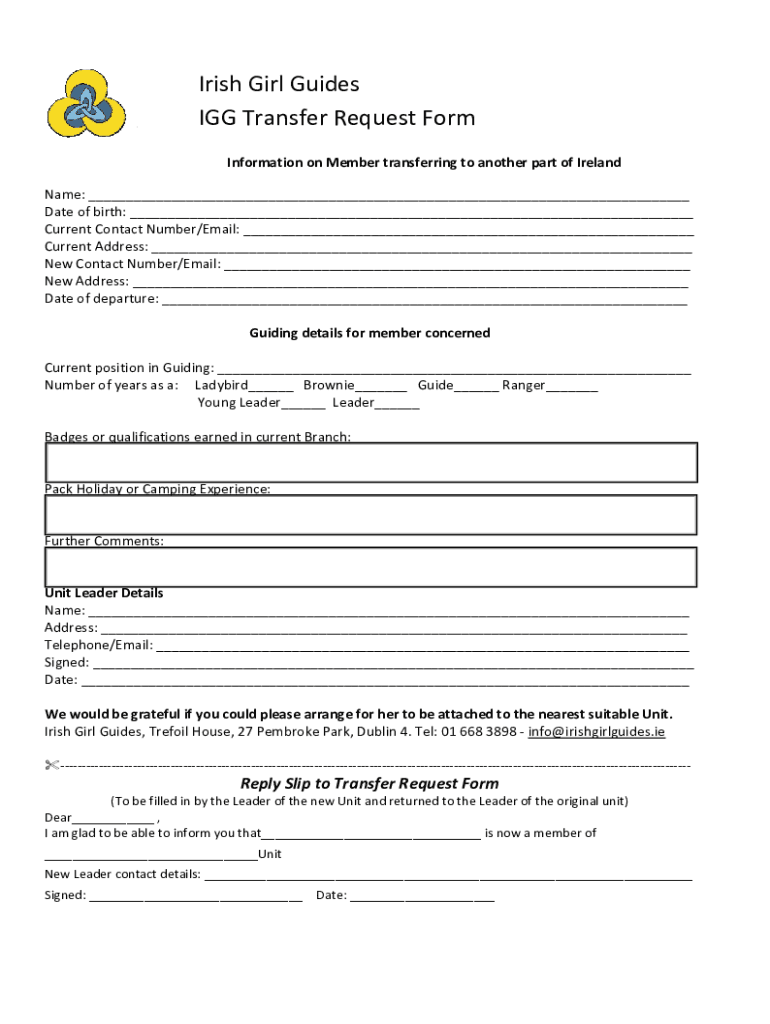 Fillable Online International-transfer-request-form- ... Fax Email Print - pdfFiller