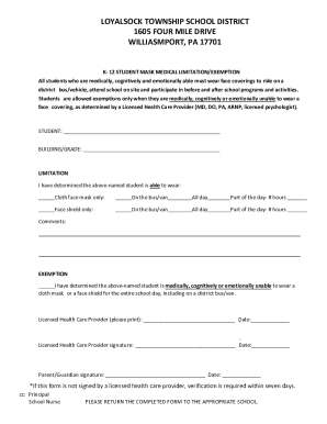 Fillable Online MASK MEDICAL LIMITATION/EXEMPTION Fax Email Print ...