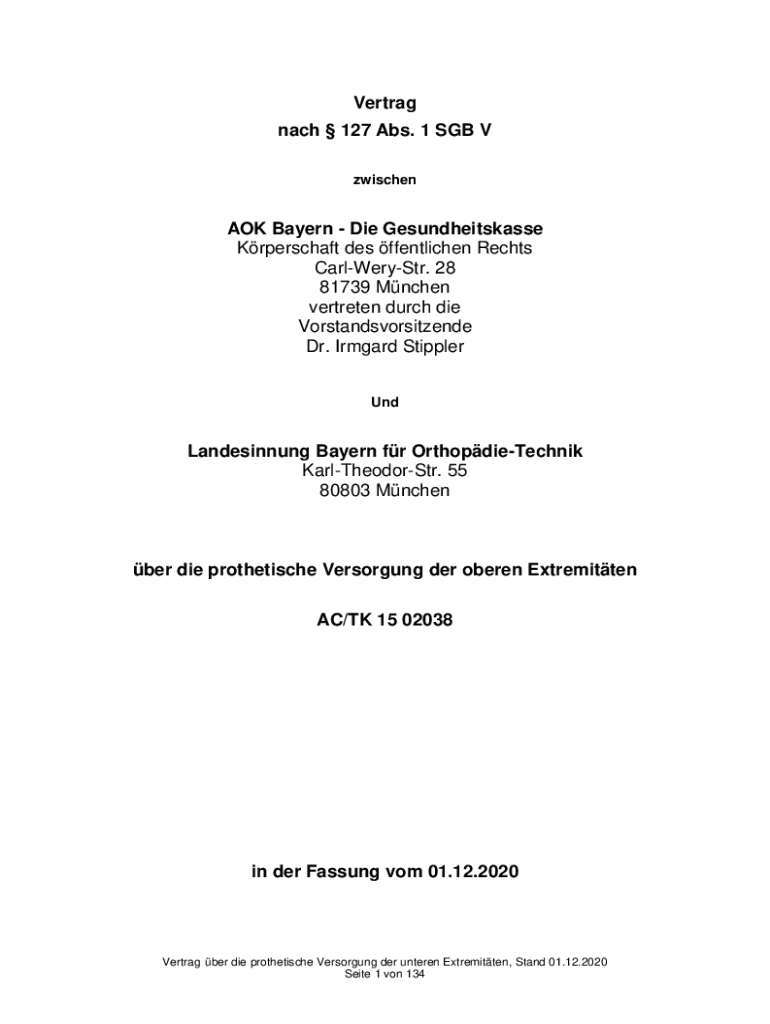 Ausfüllbar Online Vertrag ber die prothetische VErsorgung der oberen Extremitten mit der LIOT ...