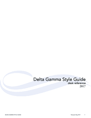 Fillable Online Fillable Online Delta Gamma Style Guide Fax Email Print ...