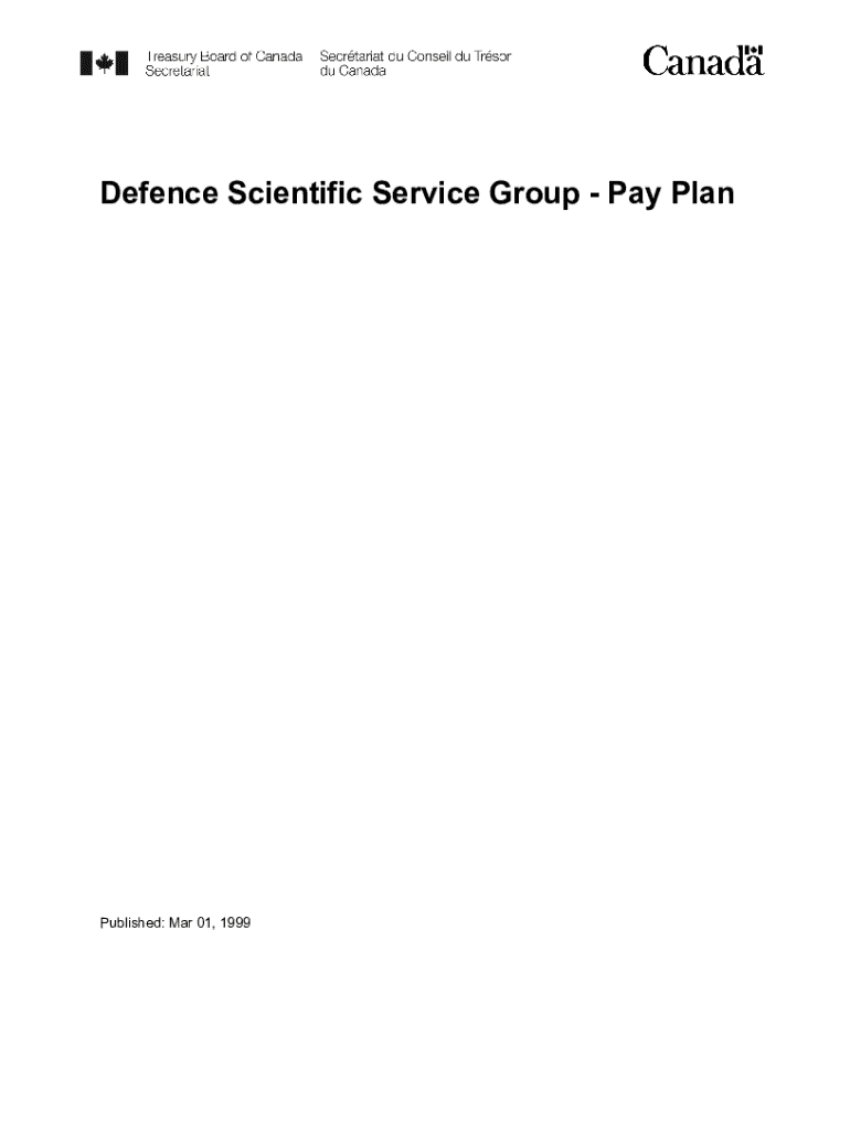 Fillable Online publications gc Defence Scientific Service Group - Pay Plan- Canada.ca Fax Email ...
