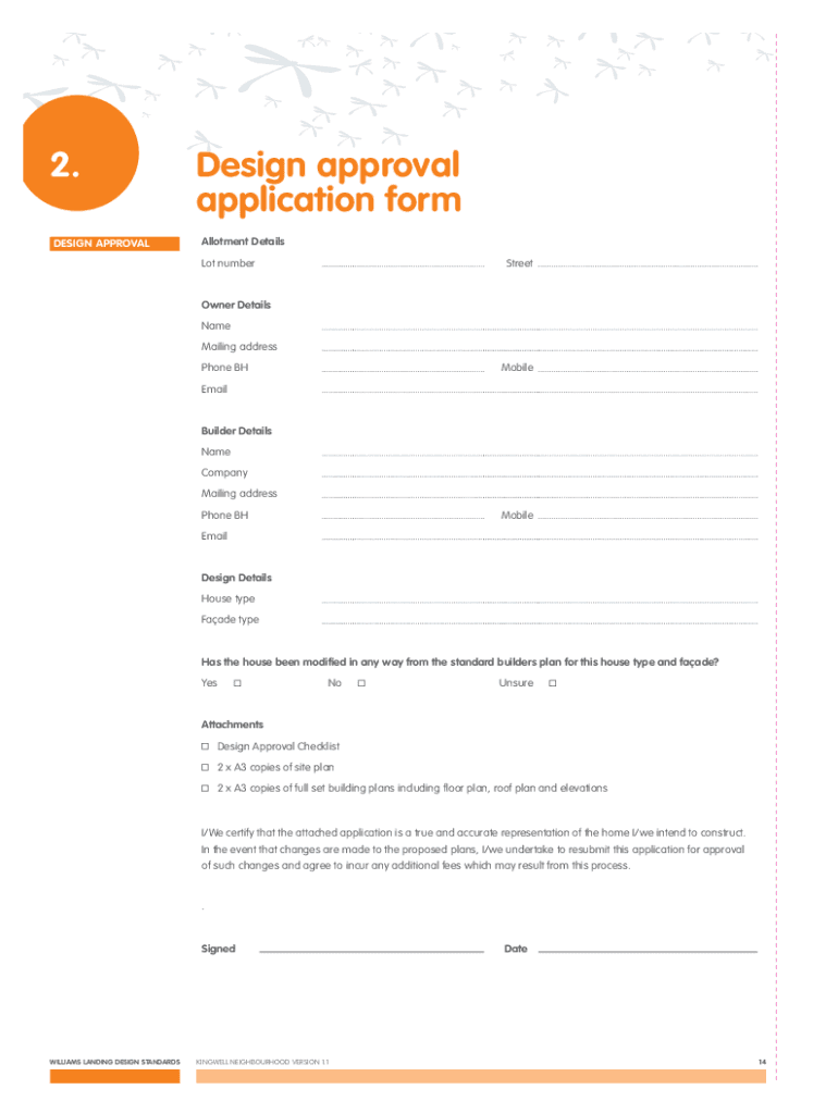 Fillable Online Design approval application form 2. Fax Email Print - pdfFiller