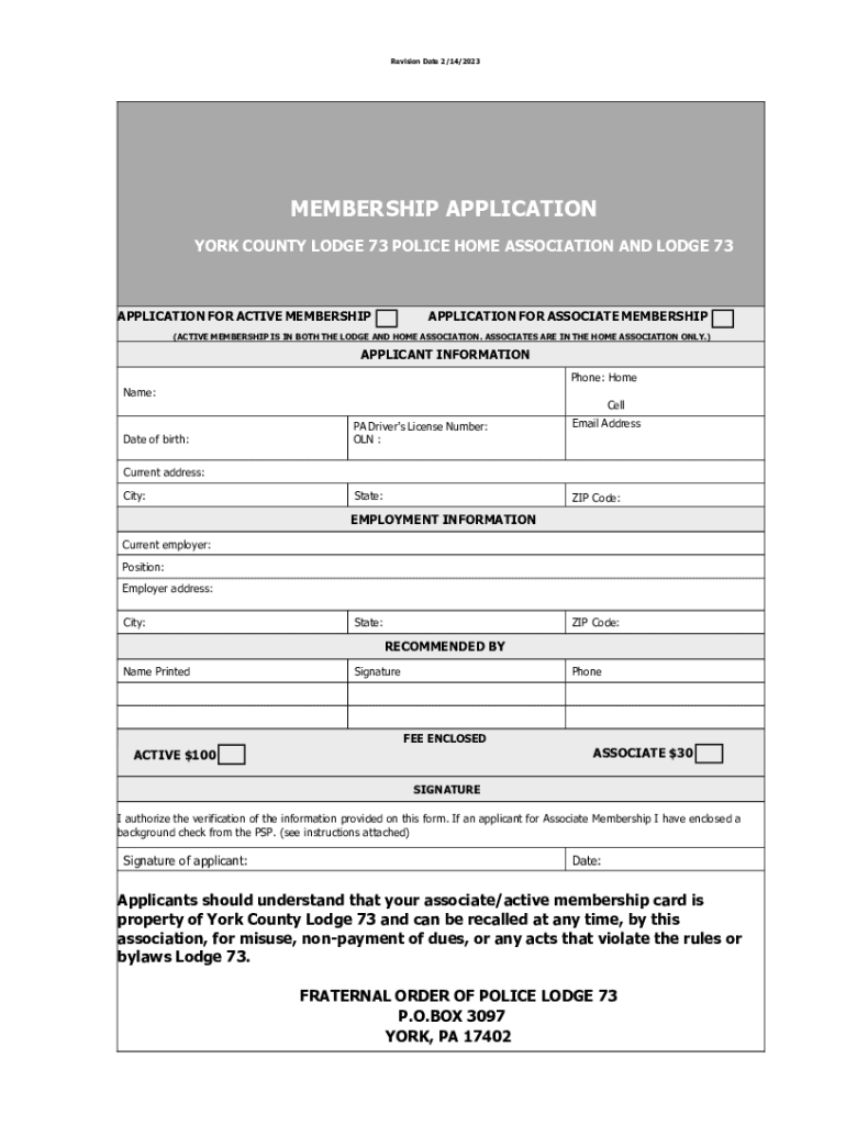 Fillable Online INSTRUCTIONS FOR COMPLETION OF LODGE MEMBERSHIP Fax ...