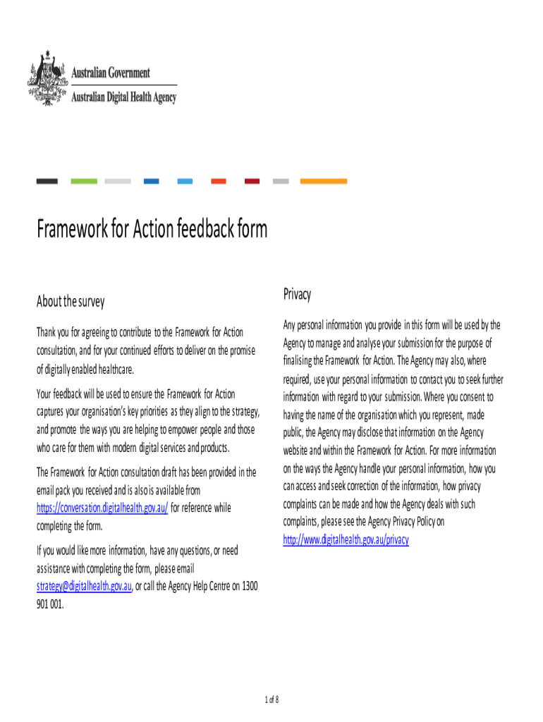 Fillable Online Framework for Action feedback form Fax Email Print ...