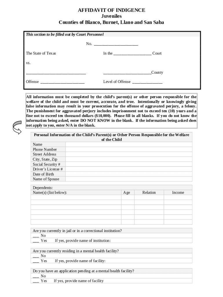 Affidavit for Exemption Inability to Comprehend English - tidc tamu Doc Template | pdfFiller