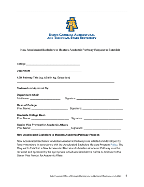 Fillable Online Accelerated Bachelor's to Master's Pathways Fax Email ...