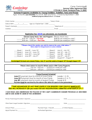 Fillable Online 1-Camp-Fee-Schedule-Toddlers-Twos-Threes- ... Fax Email ...