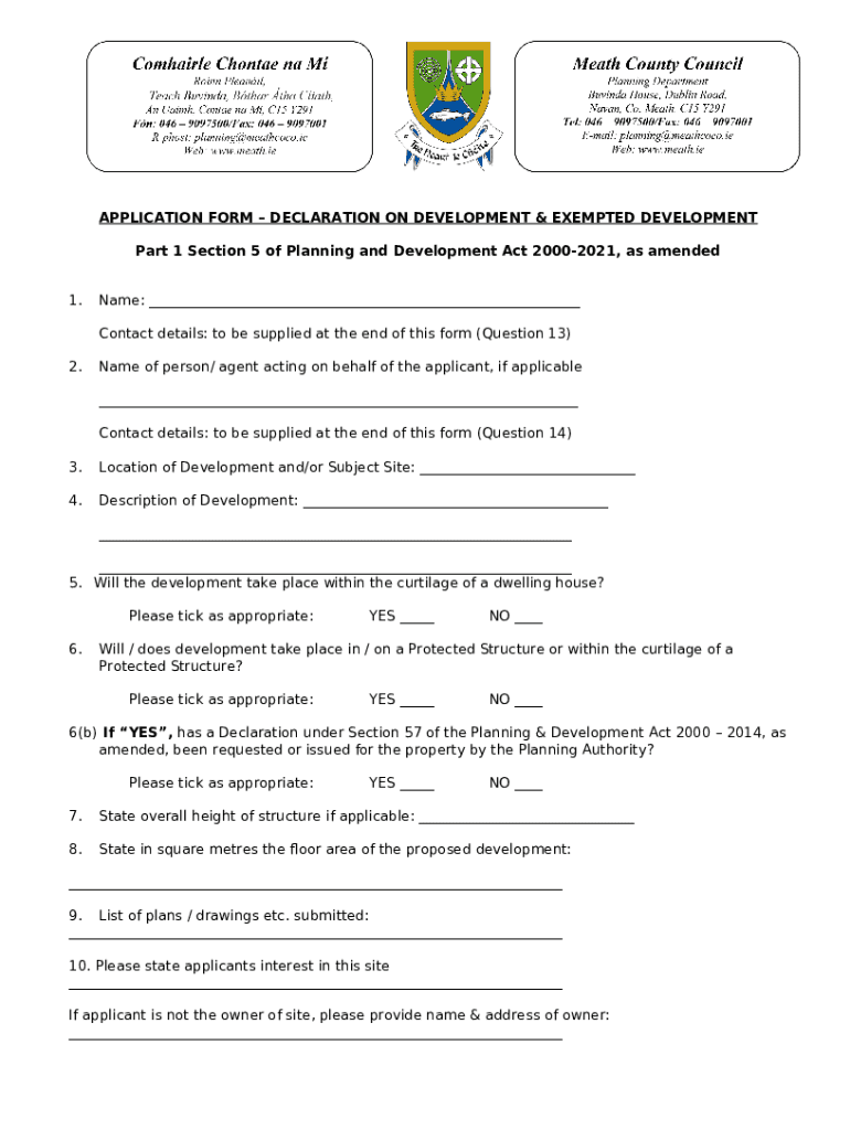 Application-Declaration--Development-Grant. ... Doc Template | pdfFiller