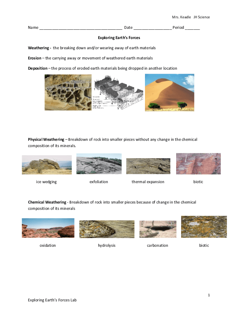 Fillable Online 5 Weathering, Erosion, and Sedimentary Rocks Fax Email ...