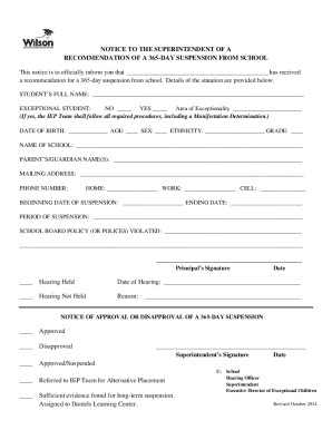 Fillable Online Suspension and expulsion - FREE Legal Information Fax ...