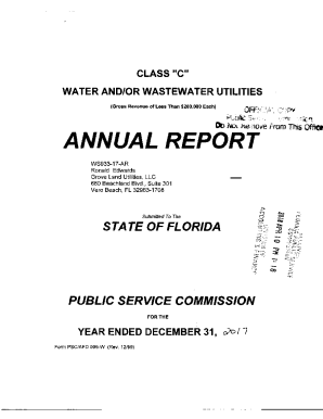 Fillable Online 2022 Class "C" Water and Wastewater Utility Report Fax ...