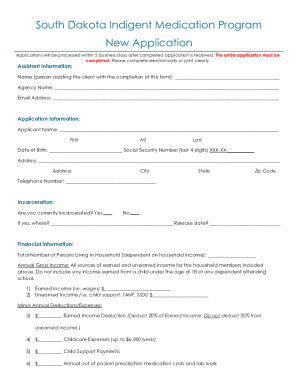 Fillable Online dss sd SD DMH - Indigent Medication Program Fax Email ...