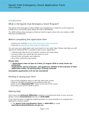 Fillable Online emergency grant report form Fax Email Print - pdfFiller