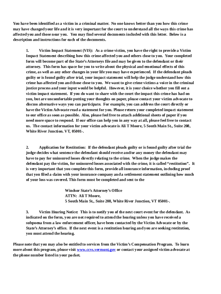 Appendix E: Designing Victim Impact Statements for Fraud ... Doc ...