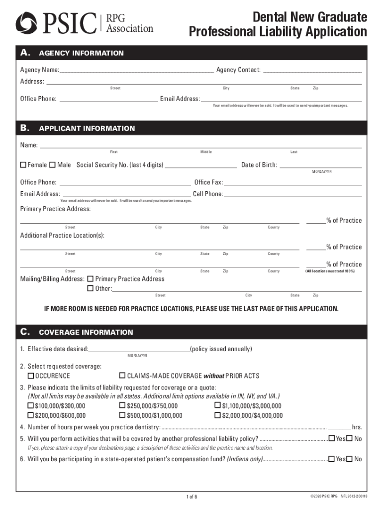 Fillable Online Professional Protector Plan for Dentists Fax Email ...