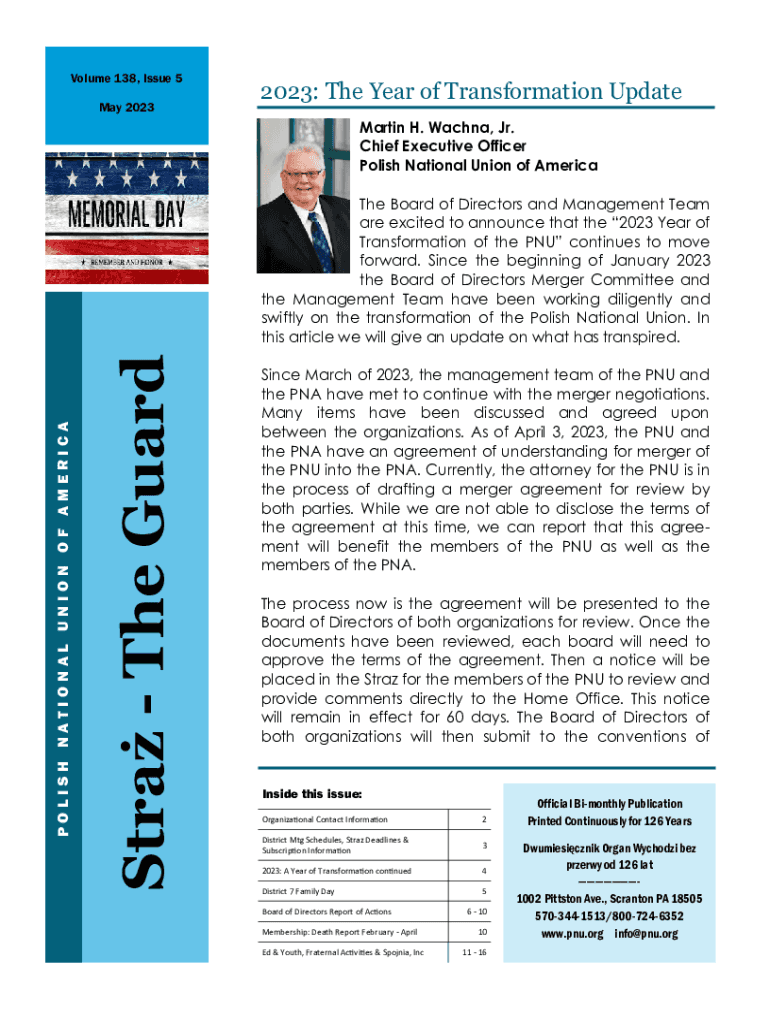 Fillable Online PNA and PNU Merger Agreement Signing Fax Email Print ...