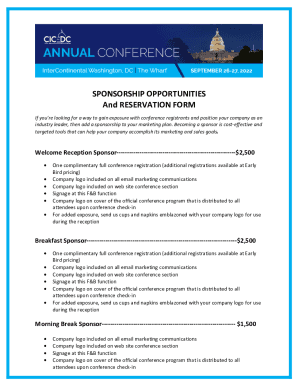 Fillable Online Event Sponsorship Packages: Tips and Ideas Fax Email ...