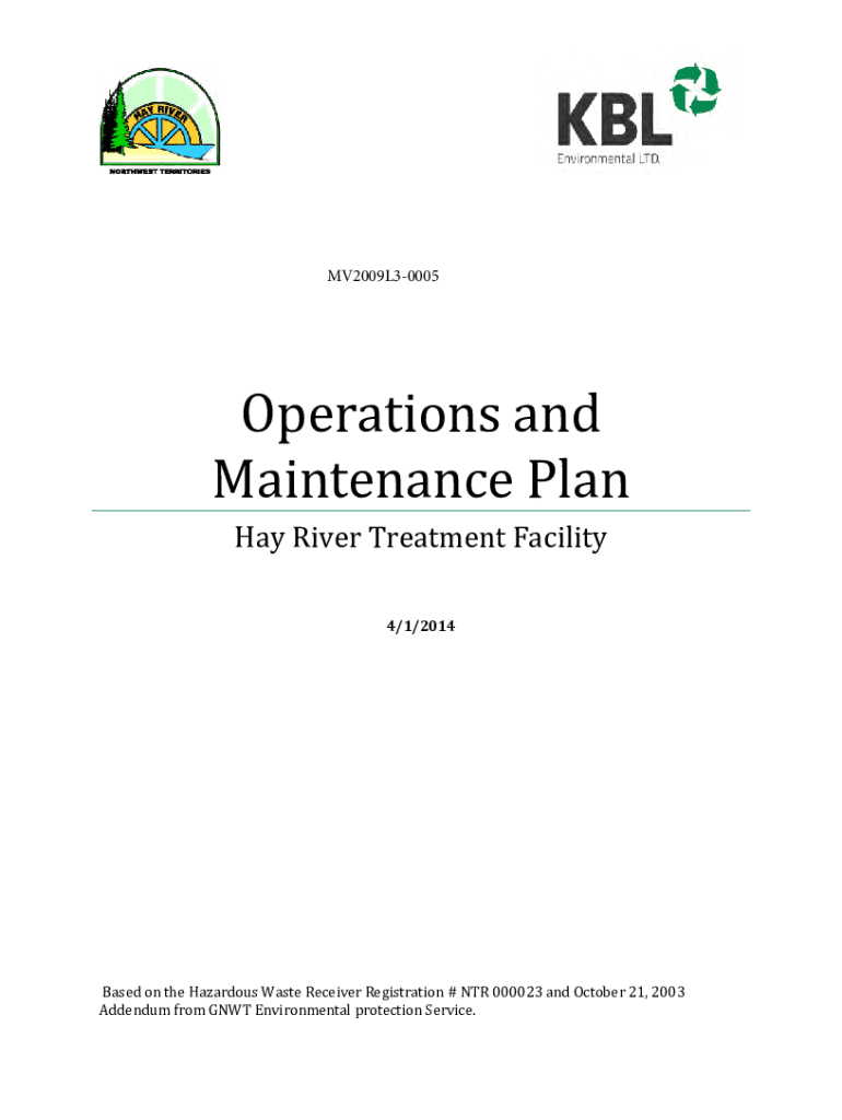 Fillable Online Solid Waste Disposal Facility Operation & Maintenance Plan Fax Email Print ...