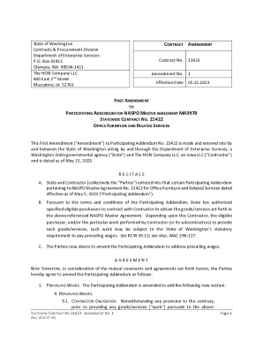 Fillable Online ASSIGNMENT OF CONTRACT Amendment Number 1 to State ... Fax Email Print - pdfFiller
