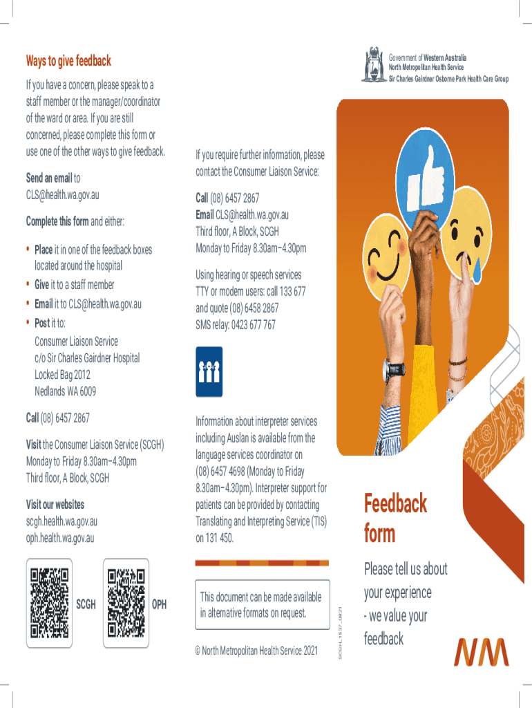 Fillable Online SCGH-Feedback-Form.pdf Fax Email Print - pdfFiller