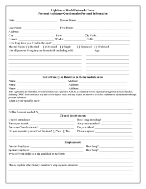 Fillable Online Benevolence Form.docx Fax Email Print - pdfFiller