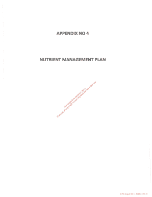 Fillable Online APPENDIX NO 4 NUTRIENT MANAGEMENT PLAN Fax Email Print ...