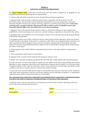Fillable Online Latest Truck Loading Agreement - TLA incl Exhibits A B ...
