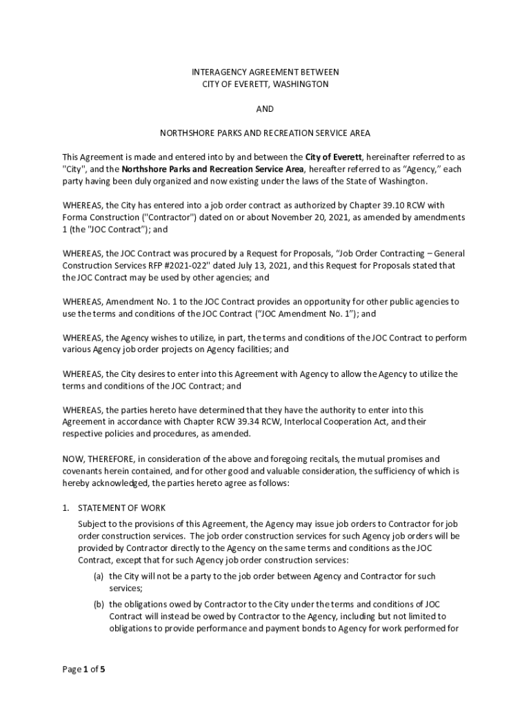 Fillable Online Page 1 of 5 INTERAGENCY AGREEMENT BETWEEN ... Fax Email ...