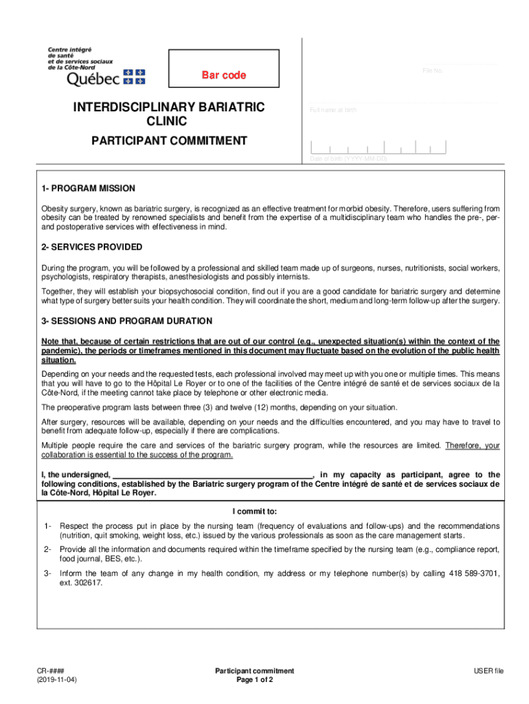 Fillable Online Obesity Surgery Preoperative Assessment and Preparation Fax Email Print - pdfFiller