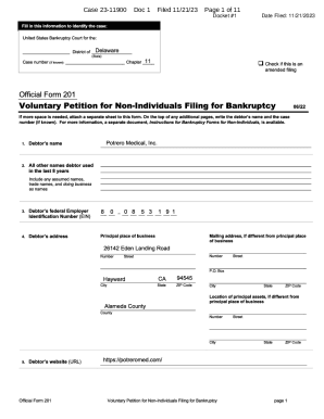 Fillable Online COPY SIGNED (Resolution Petition Form B202 Creditor Matrix Verification).pdf Fax ...