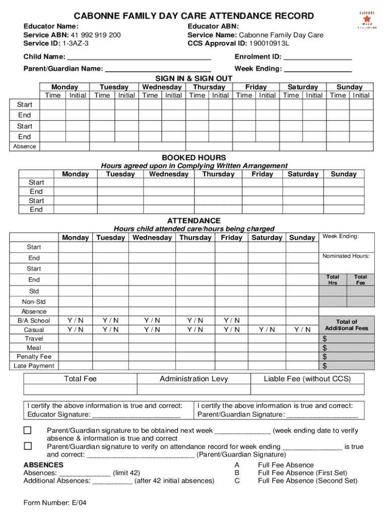 Fillable Online 3 Family Day Care services in Karama 812, NT Fax Email Print - pdfFiller