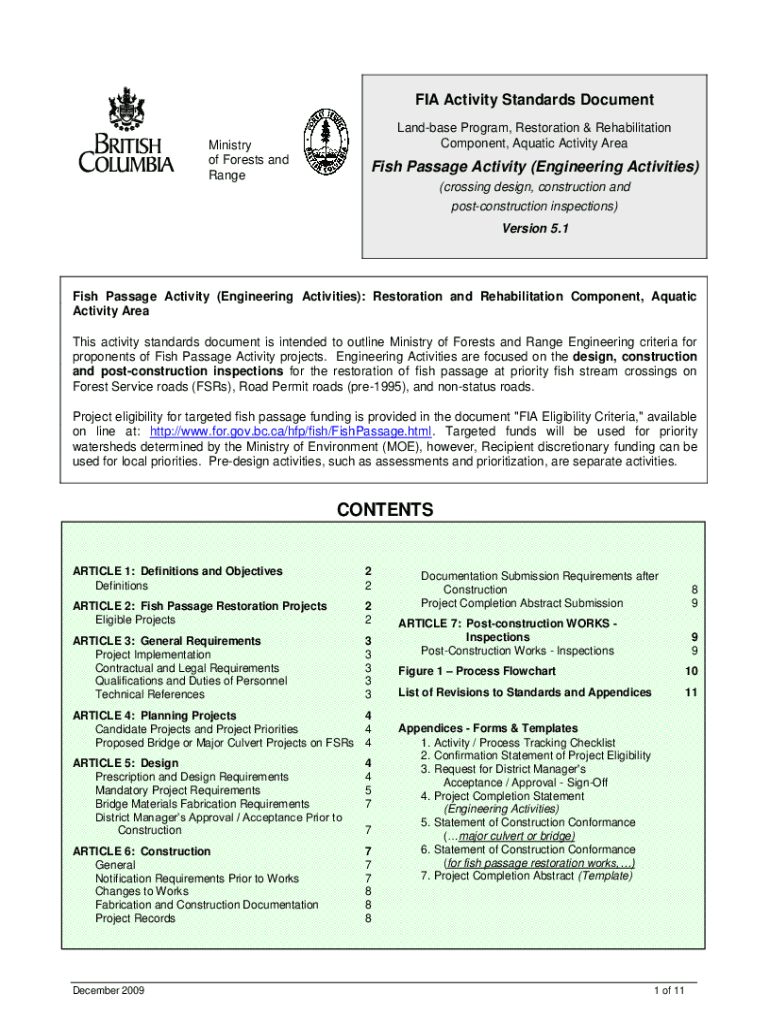 Fillable Online FIA Activity Standards Document - Ministry of Forests ...