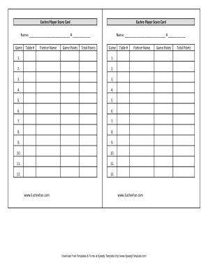 Fillable Online Euchre Score Pads (3 Pads, 50 Sheets Each) Enjoy The ...